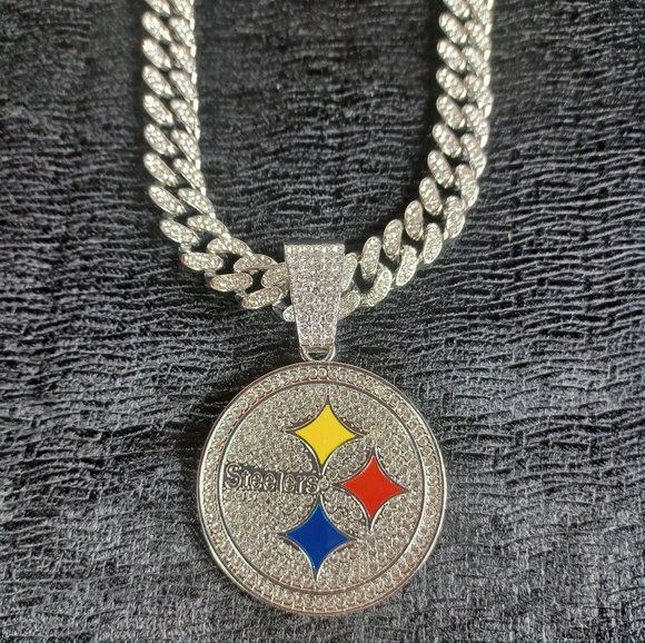 NFL | Accessories | Nfl Pittsburgh Steelers 2 Inch Necklace Pendant ...